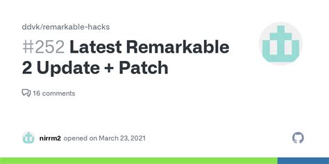 latest remarkable 2 update patch · issue 252 · ddvk remarkable hacks