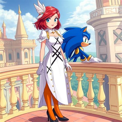 Princess Elise And Sonic In Kingdom By Meteorite36 On Deviantart
