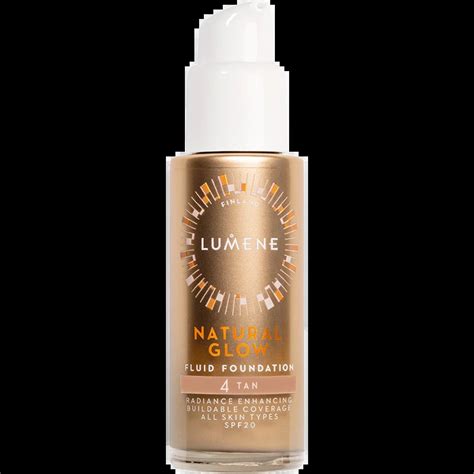 Lumene Natural Glow Fluid Foundation SPF20 30 ml 4 Tan - Apotek Hjärtat