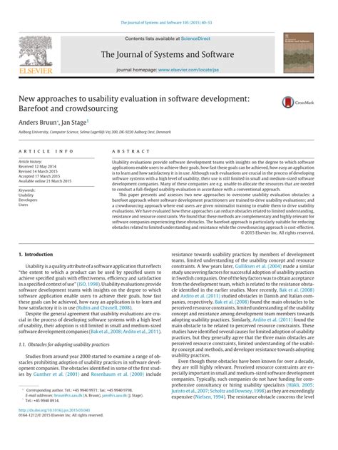 Pdf New Approaches To Usability Evaluation In Software Development