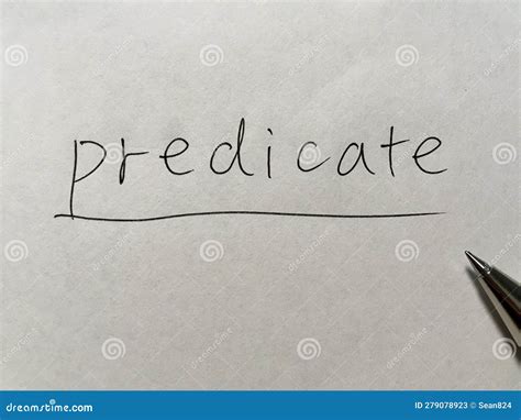 Predicate Stock Image Image Of Predicate Sign Word