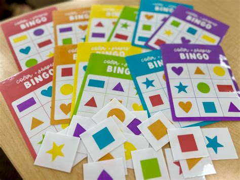 Colors Shapes Bingo Digital Download Only Color And Shape