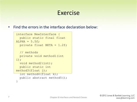 Ppt Chapter 8 Interfaces And Nested Classes Powerpoint Presentation