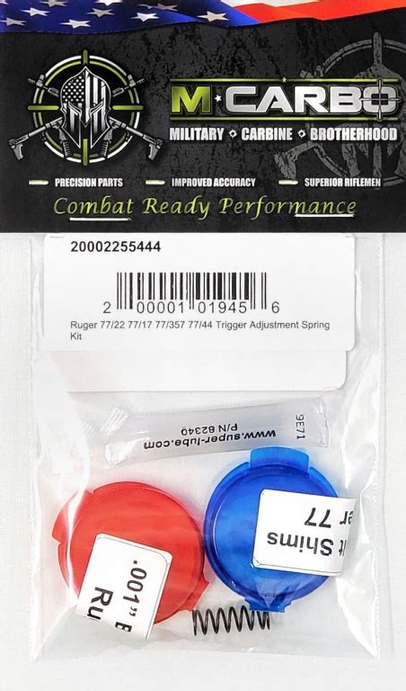 Ruger 77 Trigger Adjustment Spring Kit Fits 77 22 77 17 77 357 77 44 M Carbo