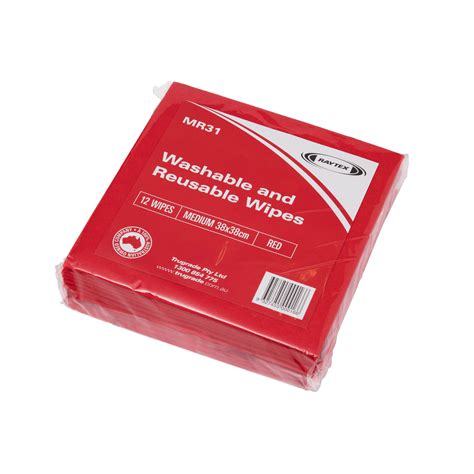 Medium Duty Red Wipes 38cm X 38cm Trugrade