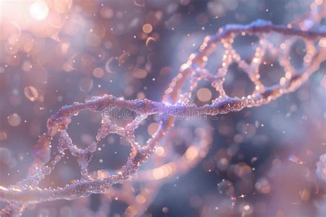 Detailed View Of Dna Molecule In Soft Light Ideal For Scientific Research Education Or