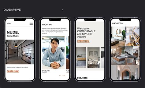 Landing Page Nude Design Studio Behance