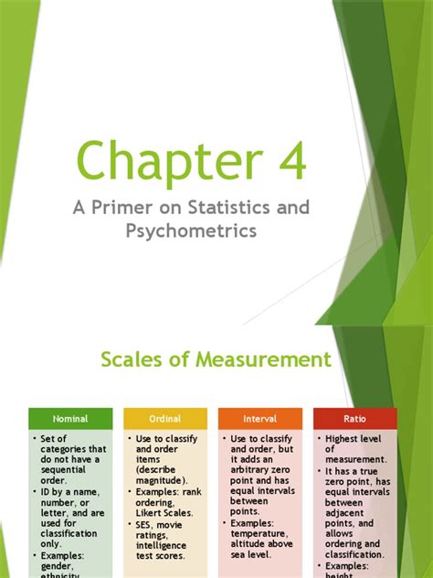 Chapter 4 Measurement And Statistics Download Free Pdf Level Of Measurement Statistics
