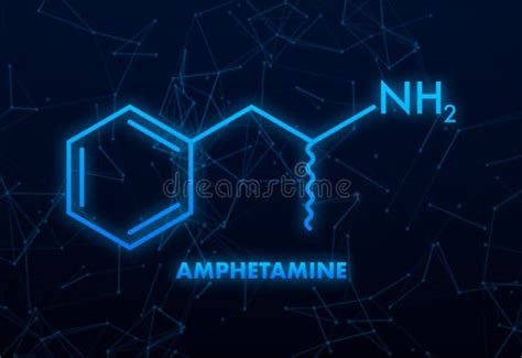Amphetamine Formula Icon With Amphetamine Formula Stock Vector
