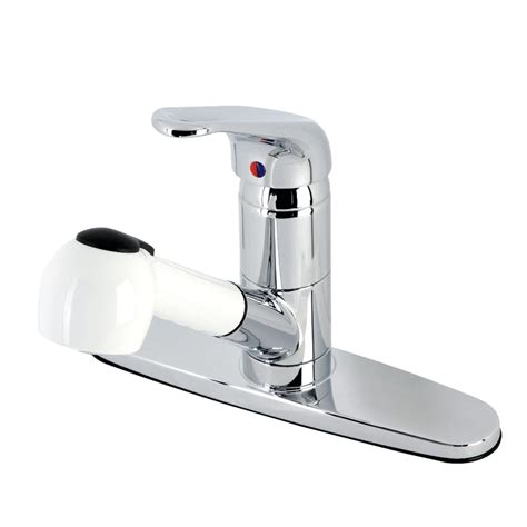 Kingston Brass Single Handle Pull Out Kitchen Faucet Polished Chrome