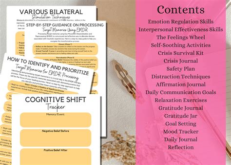 Emdr Workbook Emdr Worksheet Emdr Tools Emdr Resources Emdr Client