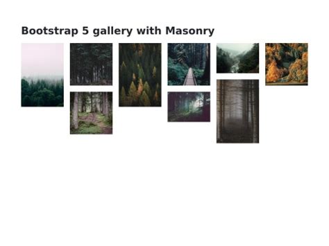 Masonry JS Gallery Bootstrap Snippets