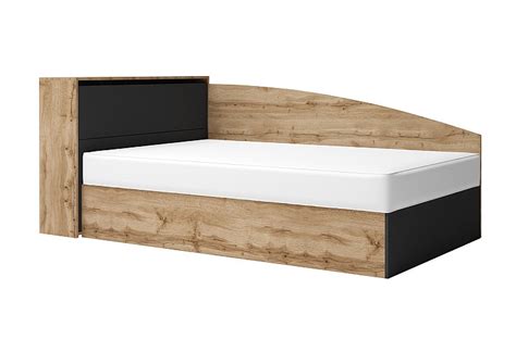 Легло Приста с повдигащ механизъм ЛЕО 8 за матрак 120 190 см с ракла дъб вотан антрацит