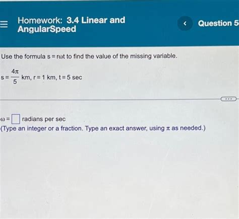 solved homework 3 4 linear and angularspeed question 5 use