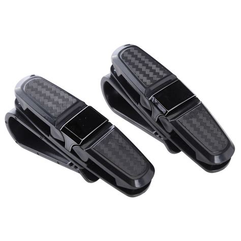 2pcs Universal Sun Visor Glasses Holder Sunglasses Cards Clips For Cars