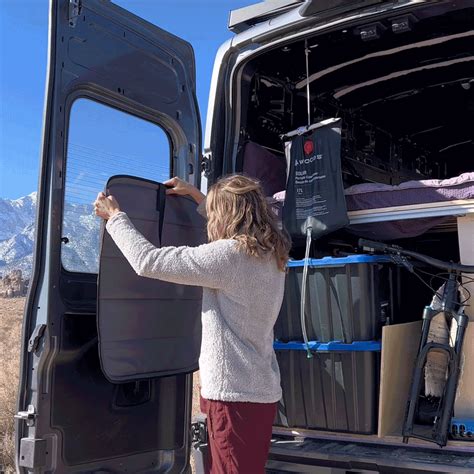 Vanessential Ford Transit Stealth Rear Door Window Covers Pair