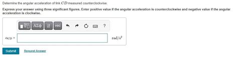 Solved Link Ab Has The Angular Velocity ωab 3rad S And