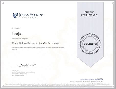 Html Css Javascript Webdeveloper Coursera Johnshopkinsuniversity Pooja Rai