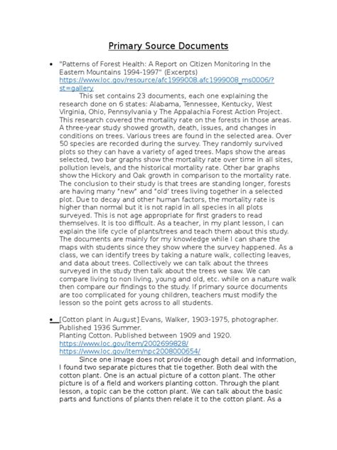 Primary Source Documents Download Free Pdf Trees Cotton