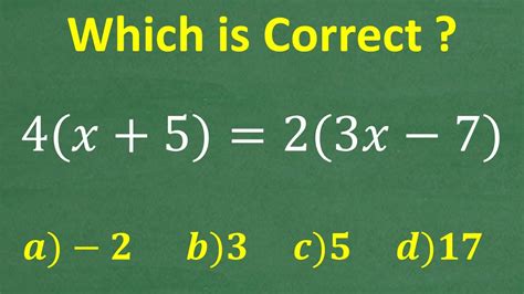 4 X 5 2 3x 7 Solve The Linear Equation Basic Algebra Youtube