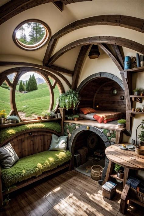 Cozy Hobbit House Interior