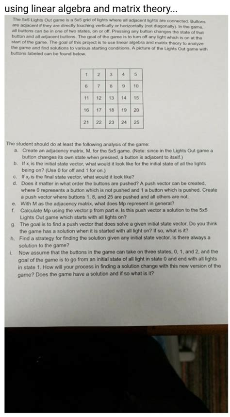 Solved Using Linear Algebra And Matrix Theory The X Chegg