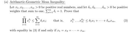 Solved A Arithmetic Geometric Mean Inequality Let Xit2