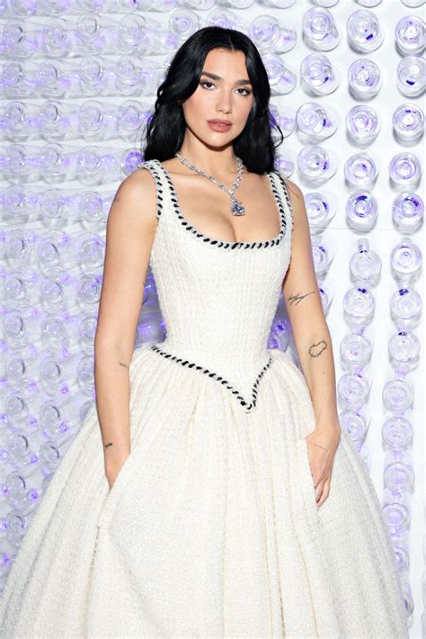 Dua Lipa Rocks See Through Dress Held Together By Safety Pins