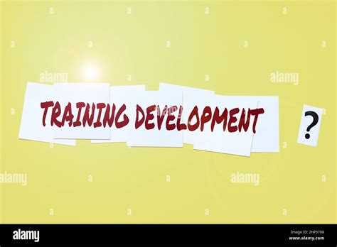 Hand Writing Sign Training Development Word Written On Learn And