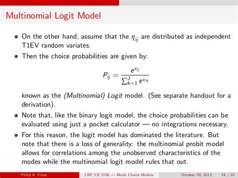 mode choice models