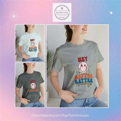Hey Batter Batter Swing Short Sleeve Tee Etsy