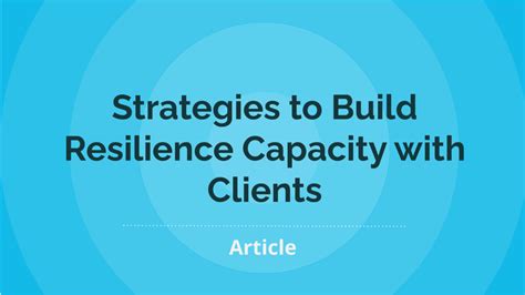 Enhance Resilience Evidence Based Strategies For Well Being