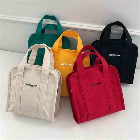 당일발송 5col 데일리 캔버스 쁘띠 크로스 토드 스트랩 탑핸들 미니 에코백 Mo2109 에이블리