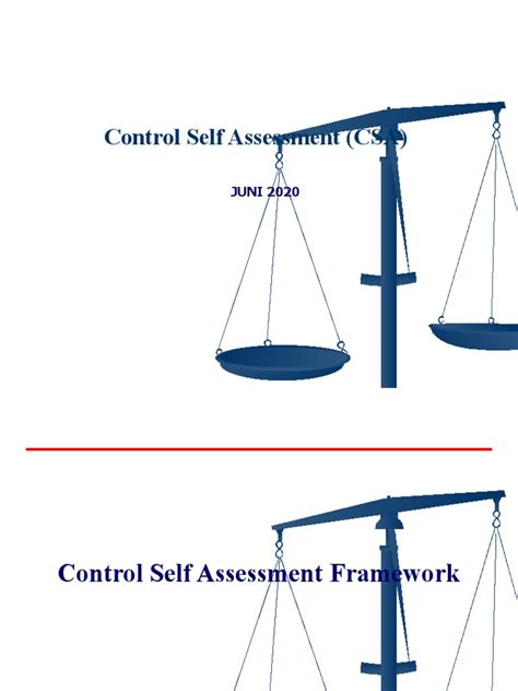 Control Self Assessment Csa Juni 2020 Pdf Governance Risk