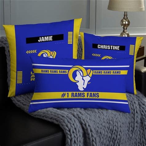 Nfl Los Angeles Rams Classic Personalized Throw Pillow
