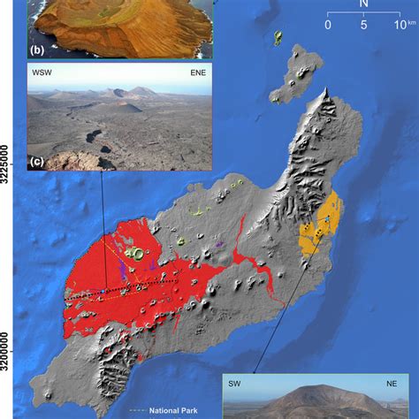 Simplified Geological Map Of Lanzarote Island The Top Left Inset