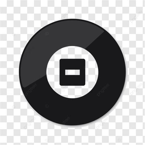 흰색 O 기호가 있는 검정색 버튼 벡터 흰색 배경에 Blure의 단순한 검은 아이콘 그림자 없음 작은 프레임 중앙 Png