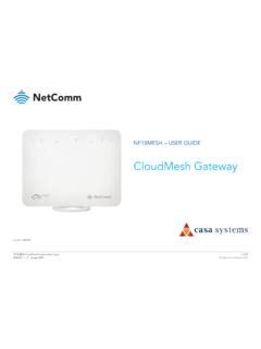 NF18MESH CloudMesh Gateway User Guide Casa Systems Nf18mesh Cloudmesh Gateway User Guide