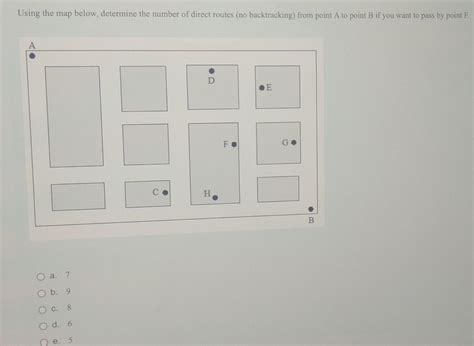 Solved Using The Map Below Determine The Number Of Direct Chegg Com