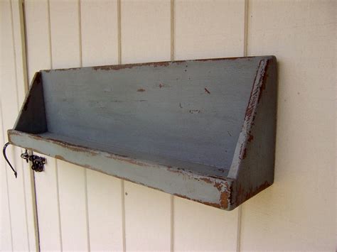 Primitive Shelf Rustic Shelf Plate Rack Country Painted Wood Etsy