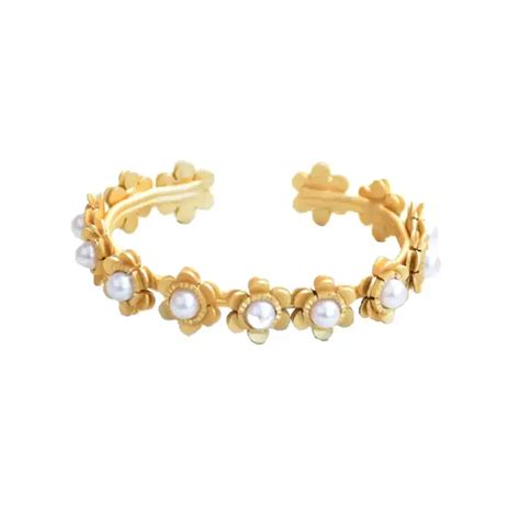 Handmade Brass Cuff Bangles With Unique Geometric Design And Semi Precious Stones Statement