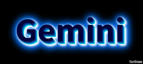 Gemini Text Effect And Logo Design Word