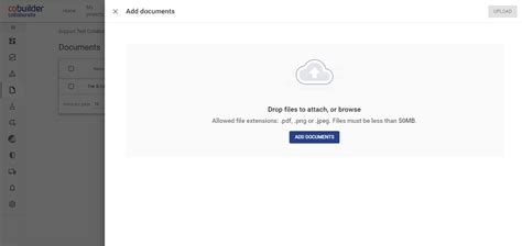 How To Upload And Export Documentation Cobuilder Support