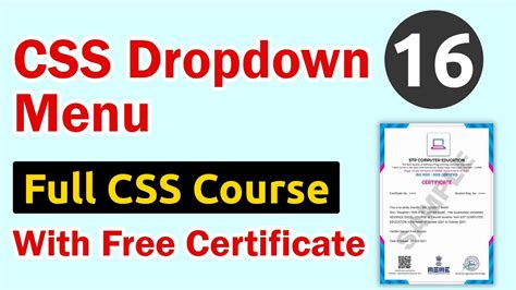 CSS Dropdown Menu YouTube