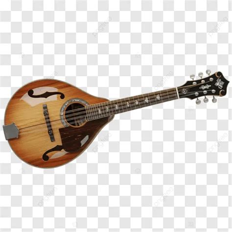 Traditional Wooden Mandolin With Glossy Finish And Fine Craftsmanship