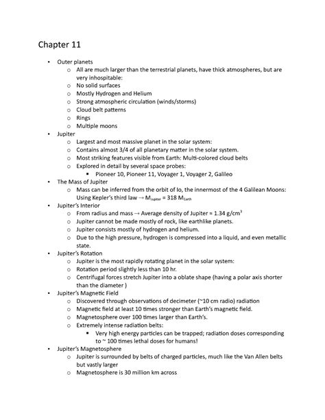 chapter 11 lecture notes 11 chapter 11 outer planets o all are much