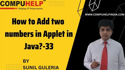 How To Add Two Numbers In Applet In Java Core Java Tutorial