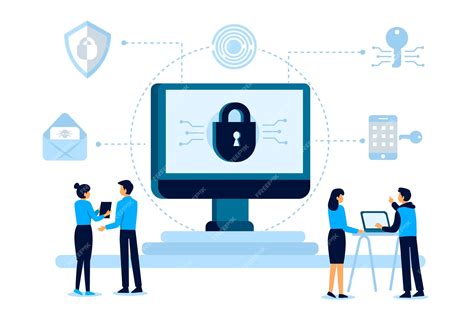 Premium Vector Cyber Security Illustration Concept With People