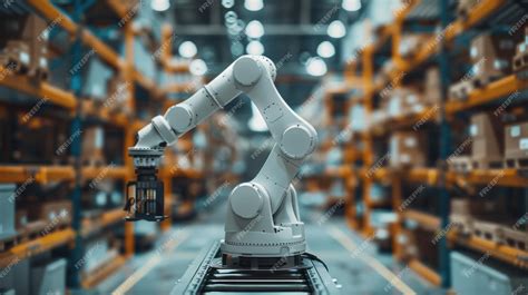 Smart Robot Arm Systems For Digital Innovation In Warehouses And Factories Automated Production