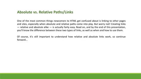 PPT Absolute Vs Relative Paths Links PowerPoint Presentation Free Download ID